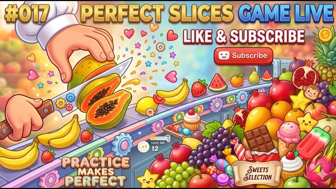 Perfect Slices 🍉🍓🔥 Epic Gameplay #017 | Most Satisfying! #shortsfeed #livegaming #perfectslices
