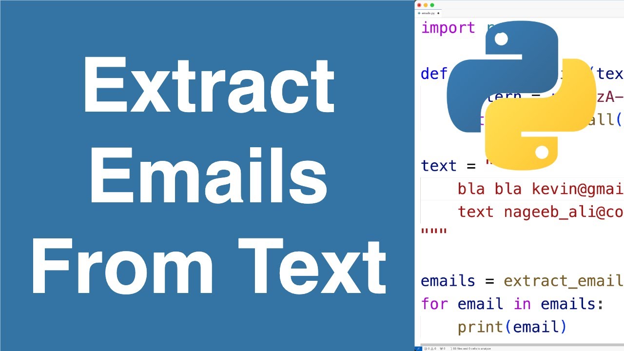 Extract Emails From Text | Python Example