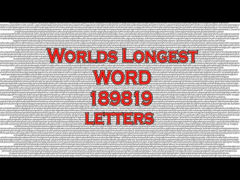 Worlds longest word - 189819 Letters - Titin