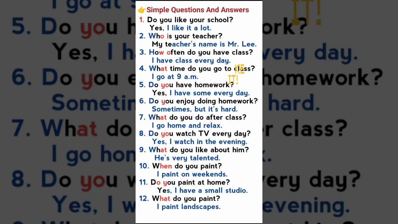 English conversation practice
