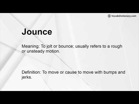 Jounce Meaning