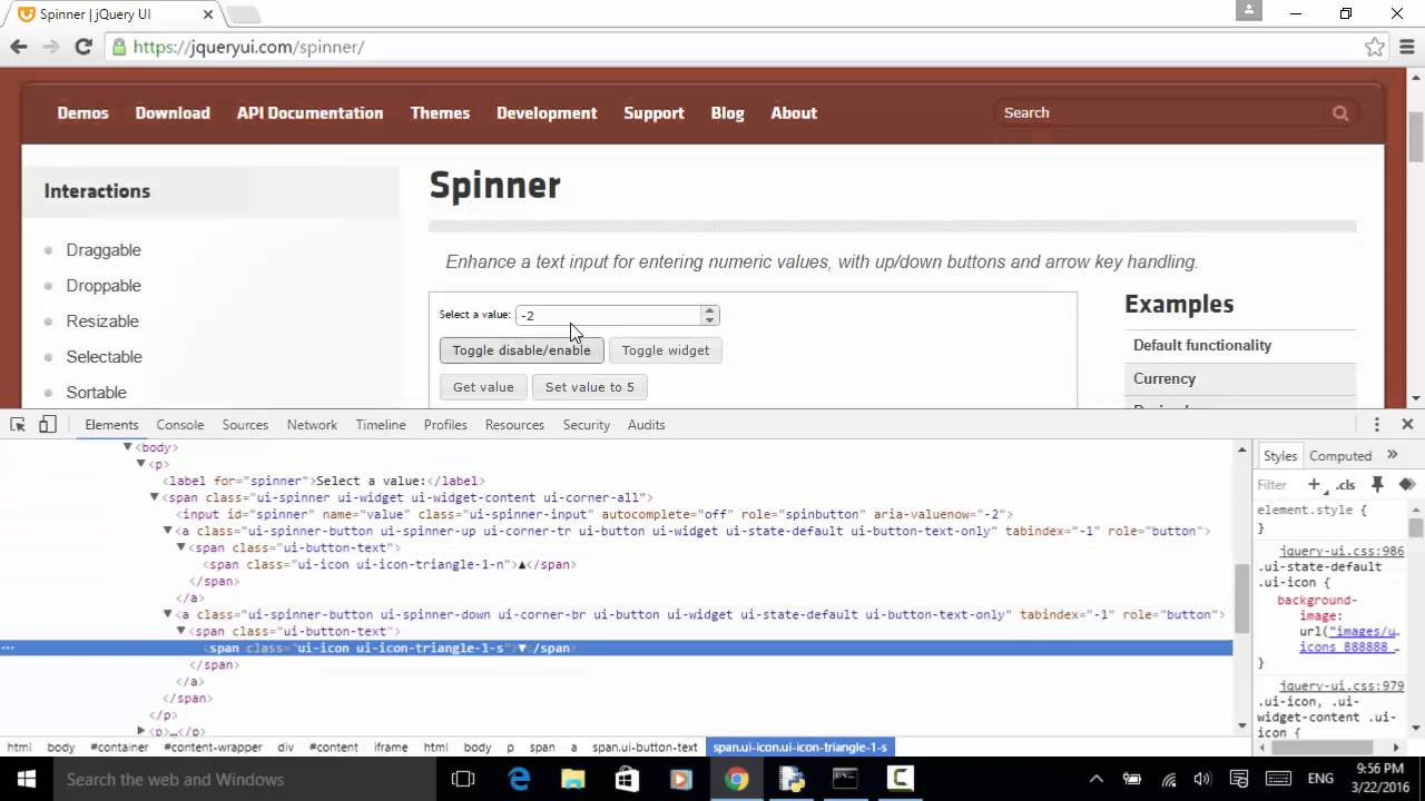 Selenium Python Webdriver Tutorial - jQuery UI Spinner