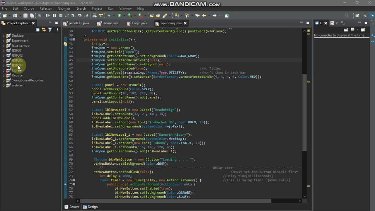 Java Swing project with Database [Login-Register-Welcome screen]