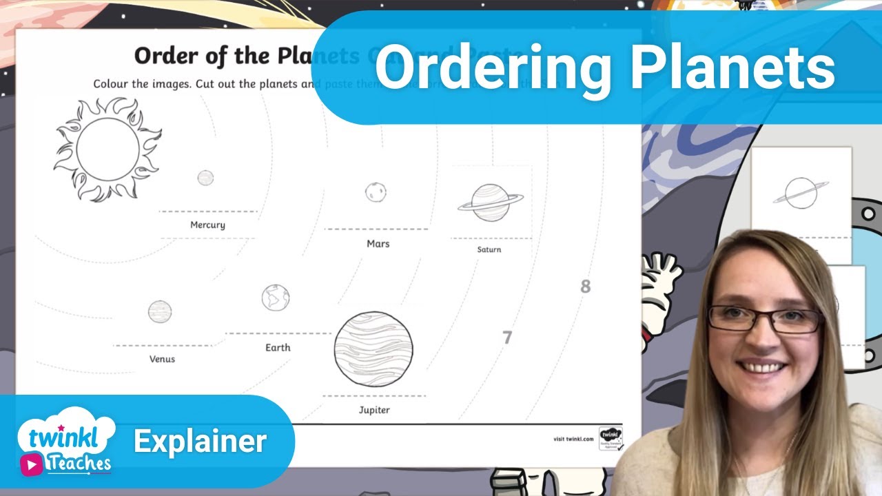 Order of the Planets Cut and Stick Worksheet