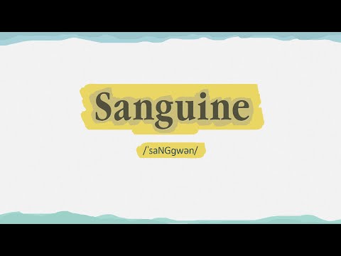 Sanguine - English Vocabulary Builder (Pronunciation, Meaning & Example)