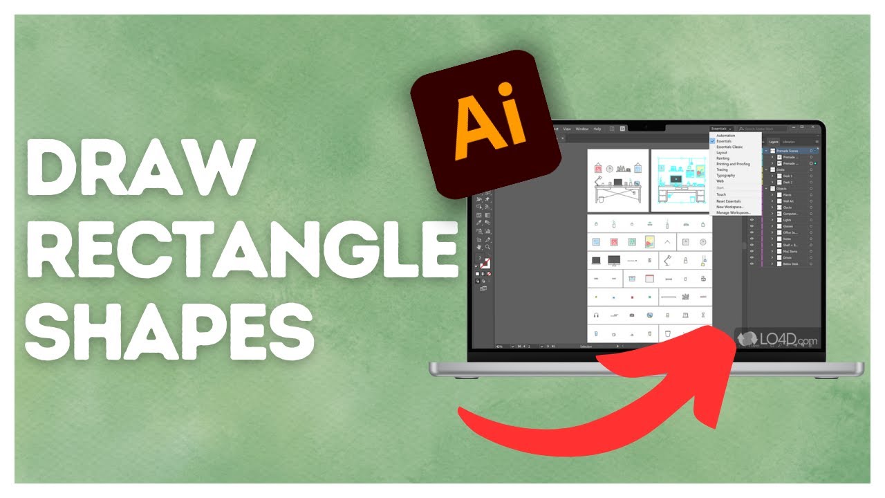 How to draw rectangle shapes in Adobe Illustrator?
