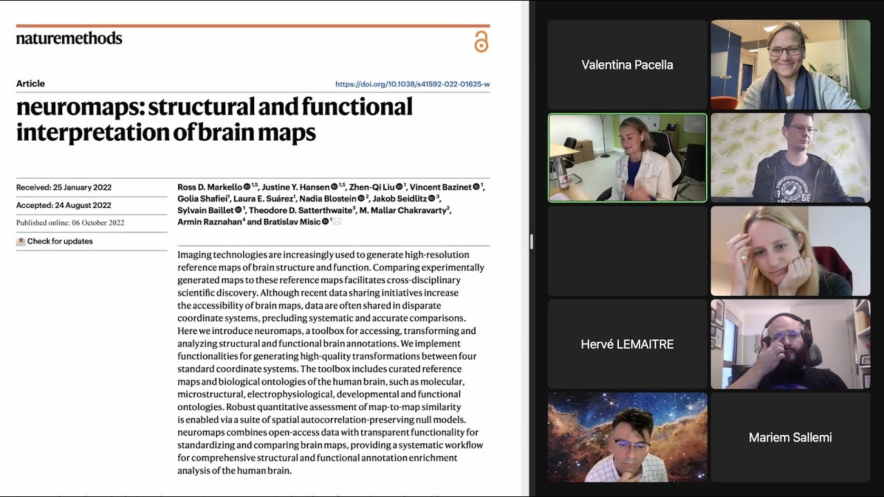Neuroccino 10th October 2022 - NEUROMAPS: structural and functional interpretation of brain maps