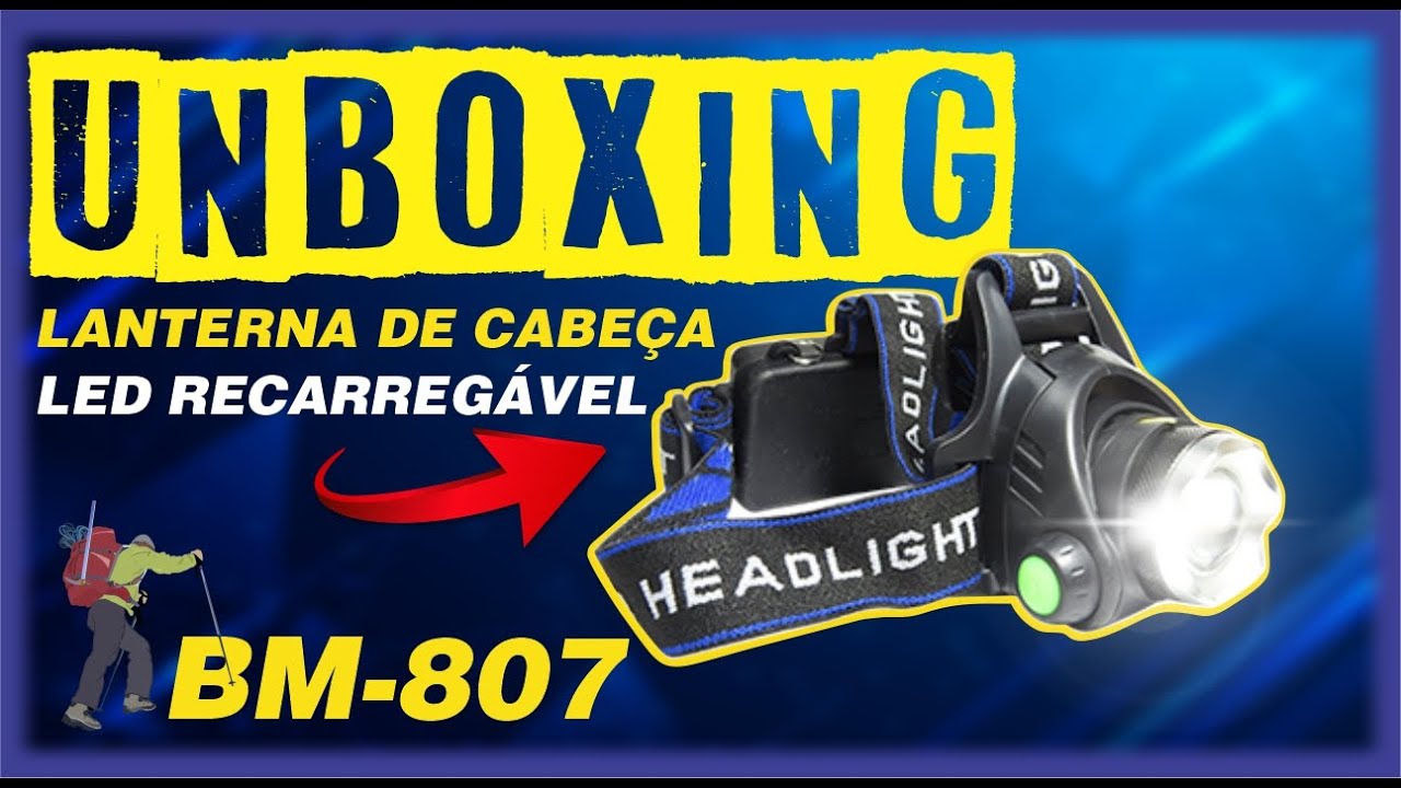 UNBOXING LANTERNA DE CABEÇA BM 807