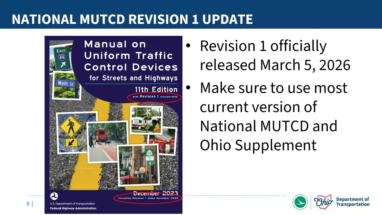 MUTCD Updates Session 4: Part 6 (Temporary Traffic Control) Webinar