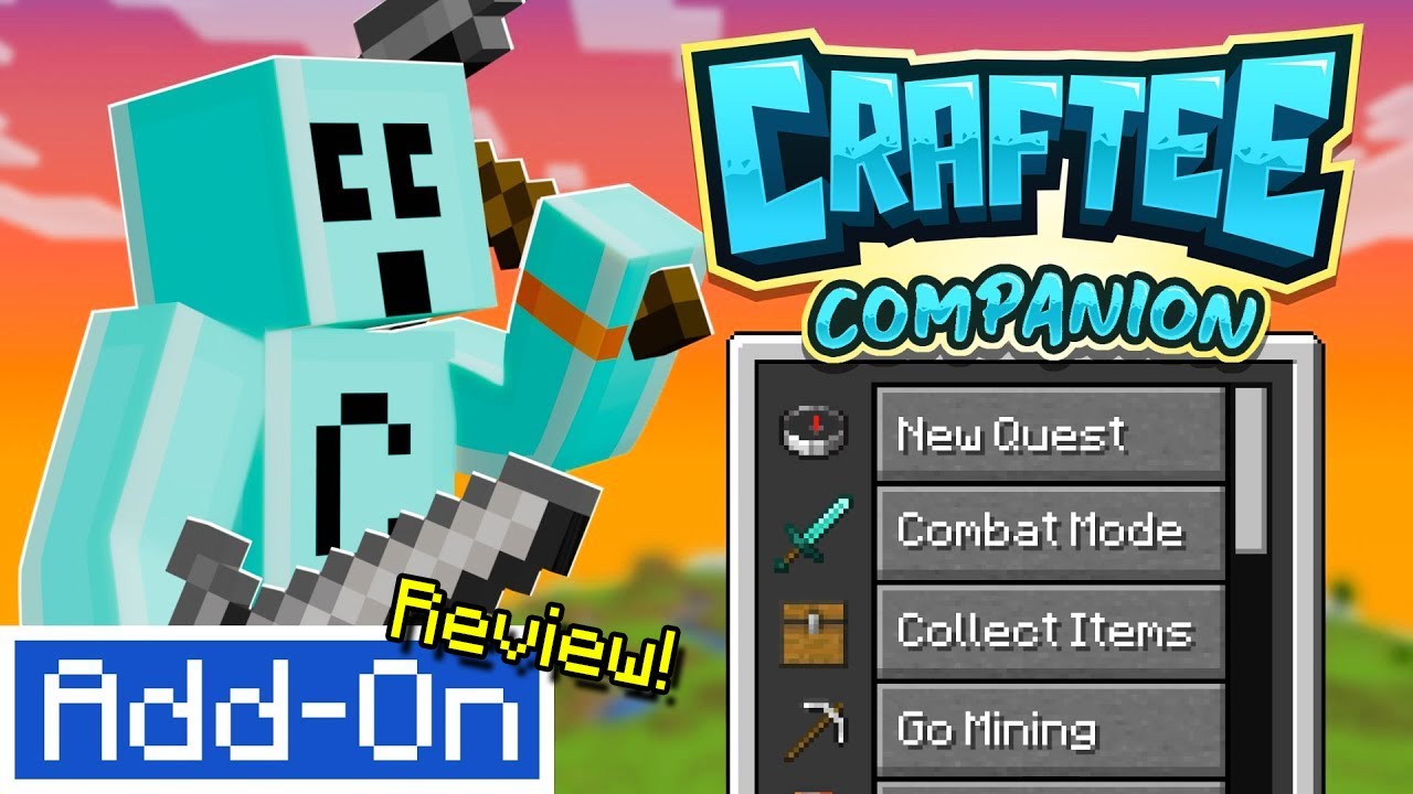CRAFTEE COMPANION ADDON: YOUR OWN HELPER IN MINECRAFT SURVIVAL Xbox, PS4, Mobile, Switch, PC