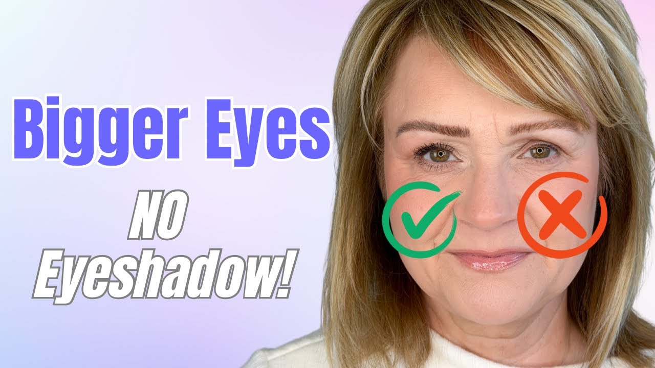 Make Mature Eyes Look BIGGER Without Eyeshadow | Simple Tips!