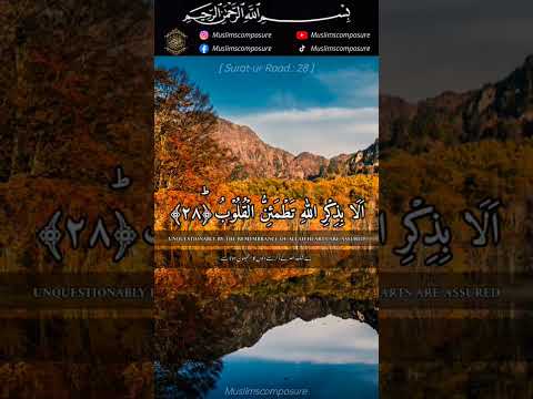 By the remembrance of ALLAH, hearts are assured. #islamic #shortvideos #islamicshorts #quran #shorts