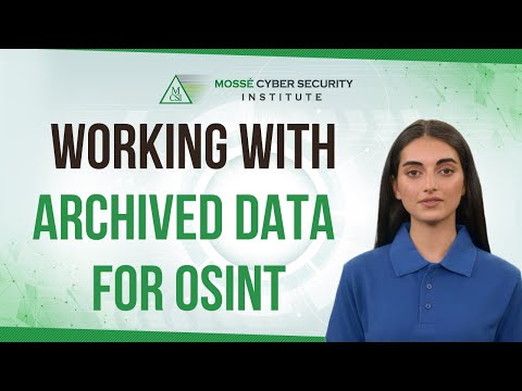 Working with archived data for OSINT