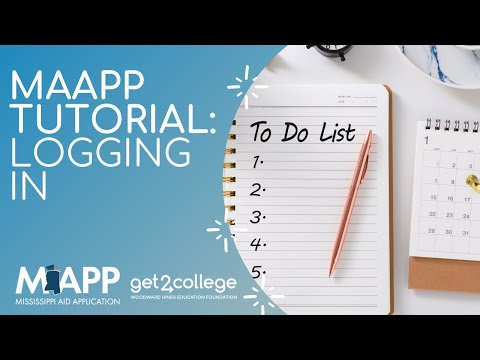 MAAPP Tutorials: LOGGING IN