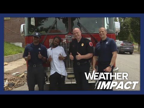 Garfield's Angels: Buried alive tornado survivor reunites with firefighters who saved his life