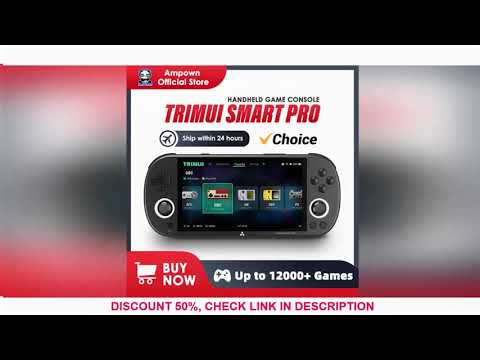 Trimui-Smart Pro Handheld Game Console, 4.96 "Tela IPS, Sistema Linux Joystick, Iluminação RGB, Retr