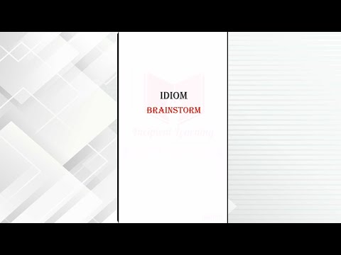 Idiom Brainstorm #shorts #shortvideo
