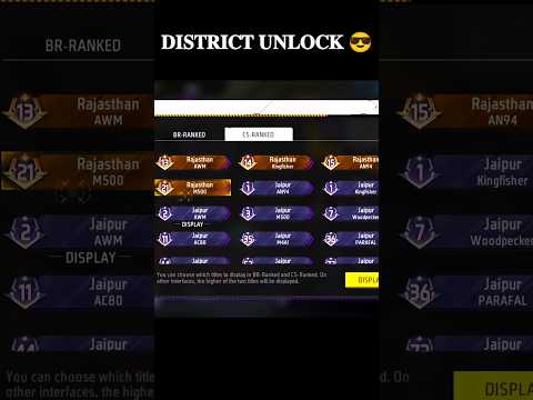 Finally District Unlock 🤯 ll Weapon Glory Leaderboard 😱 ll #freefireshorts #viral