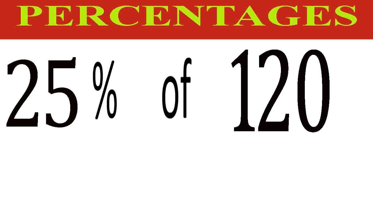 Percentages     25      Percentage(%)    of    120