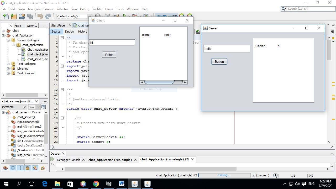 Chat Application  Java Socket Programming Source Code.