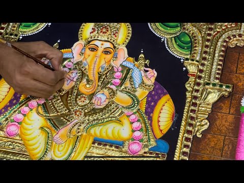 Customized Pooja Set Tanjore Painting making | Balaji Tanjore Art Gallery | call/whatsapp:6383884488