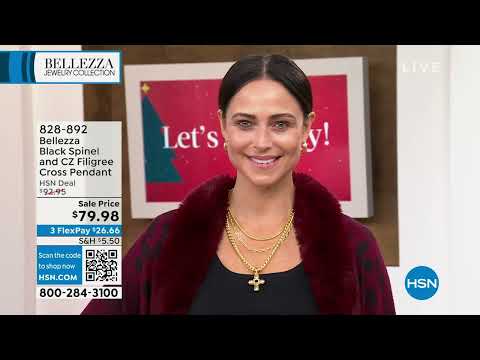 Bellezza Bronze Black Spinel and CZ Filigree Enhancer Cr...