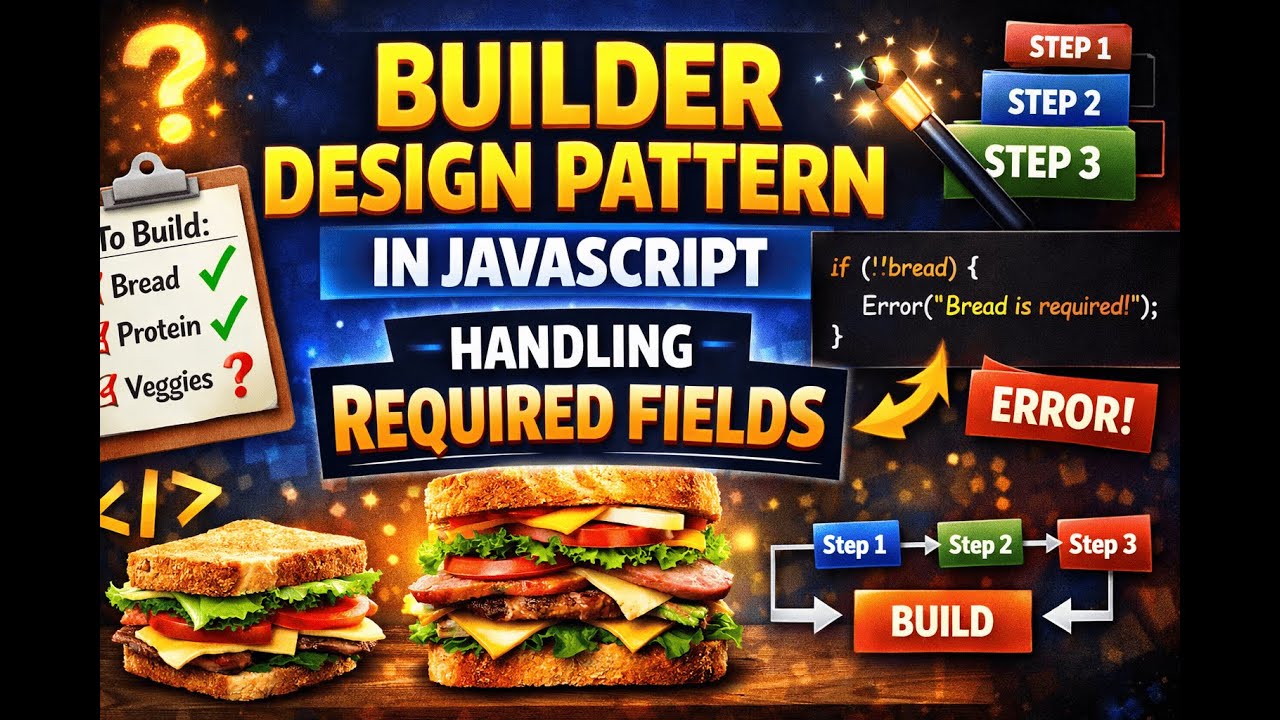 9. Builder Design Pattern in JavaScript | Required Fields Explained (3 Professional Ways)