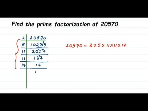 Find the prime factorization of 20570.how to factorise a number.class 6 maths.
