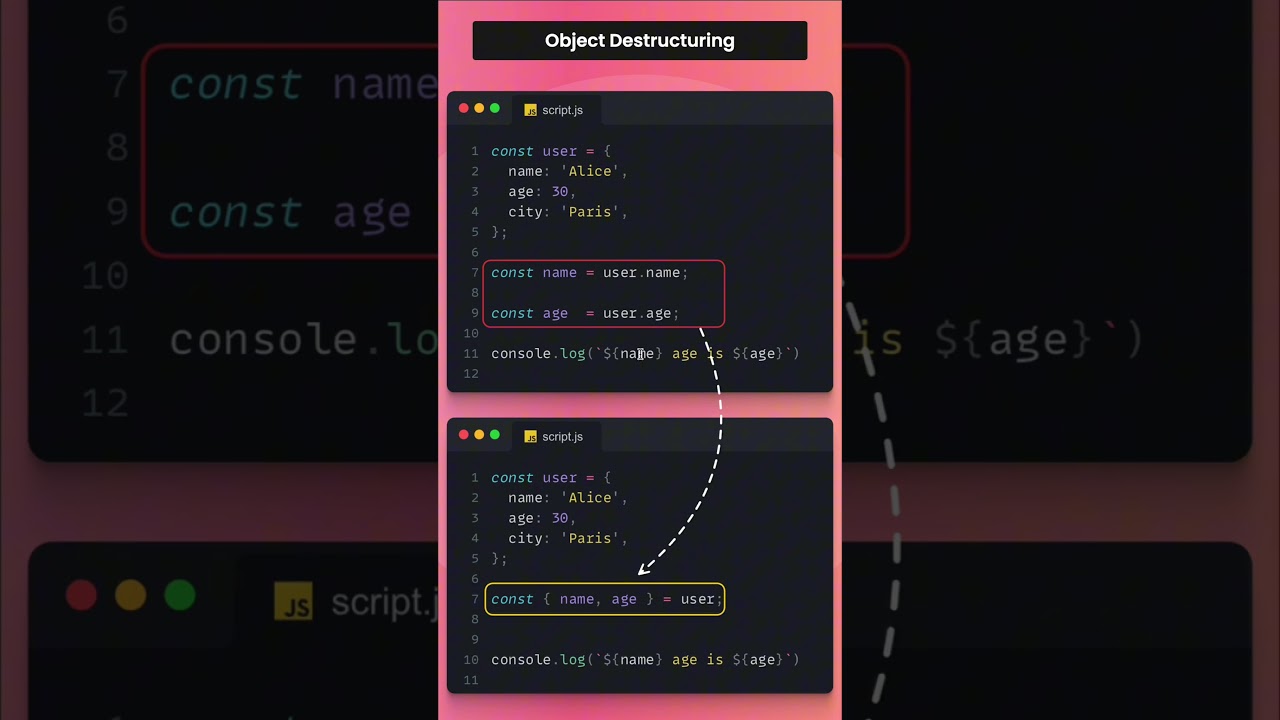 Object Destructuring in JavaScript Made Easy (Write Cleaner Code!)
