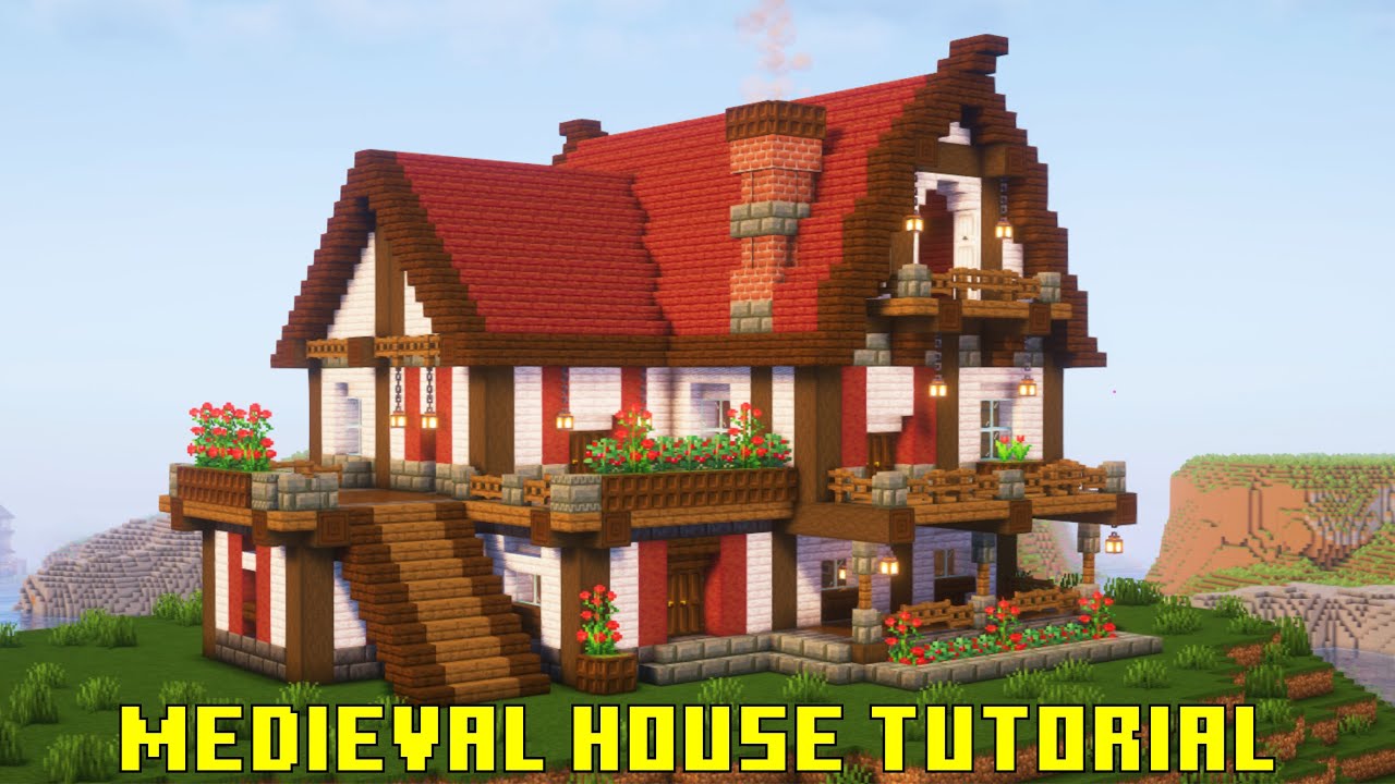 How to build Medieval House - Minecraft Tutorial - Minecraft Builders