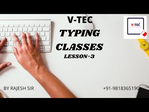 ENGLISH TYPING LESSON-3