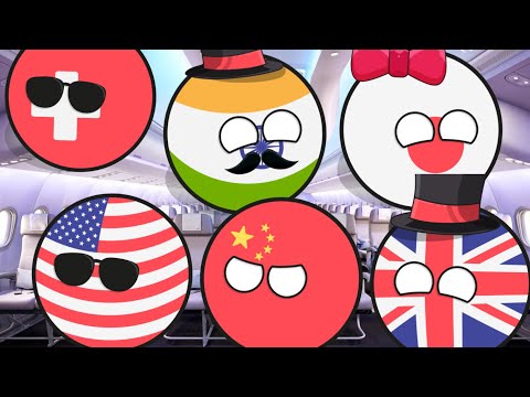 Countries On Planes Be Like In A Nutshell ( Countryballs Short Film)