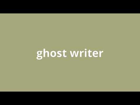 what is the meaning of ghost writer