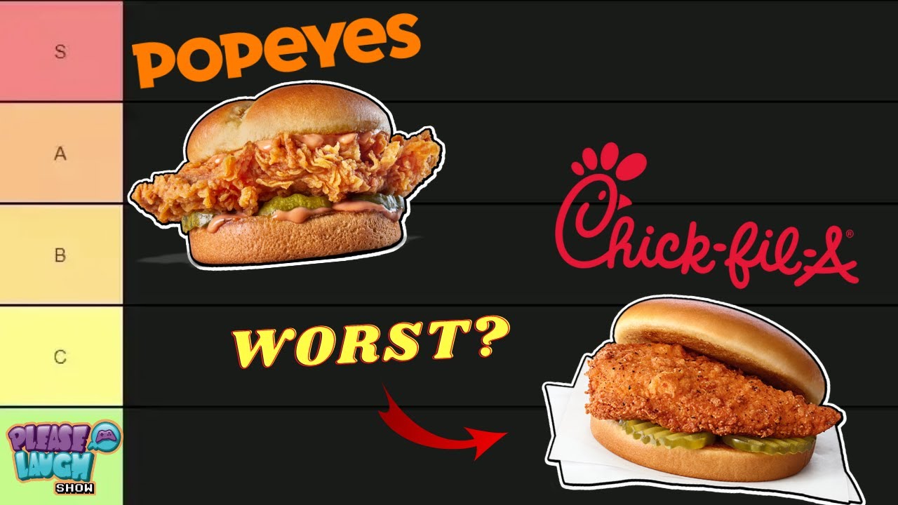 The Ultimate Chicken Sandwich Tier List - Please Laugh Show Tier Lists