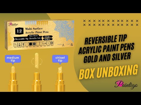 Paintigo's Golden & Silver Artistry Unboxed: 12 Multi Surface Acrylic Paint Pens!