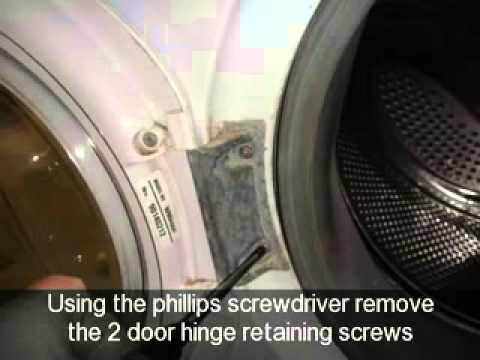 How to change a door hinge clamp plate on a washing machine