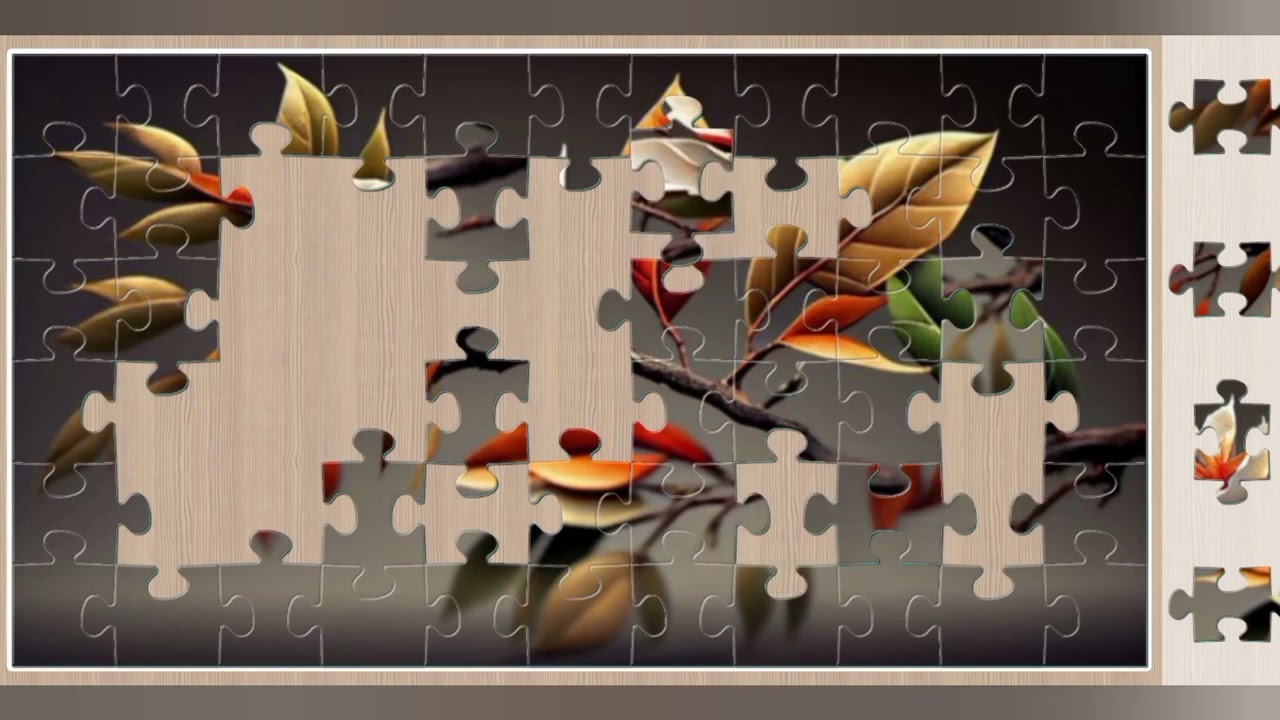 Vibrant Autumn Leaves and Blooming Flower🧩 //amazing jigsaw puzzle game 🧩//@jigsawpuzzle45