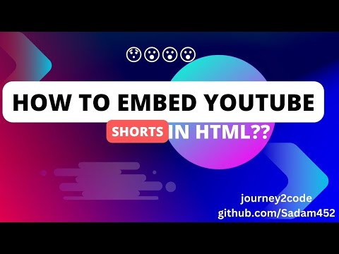 How to embed Youtube shorts in HTML?? || #html5 #iframe #youtubeshorts