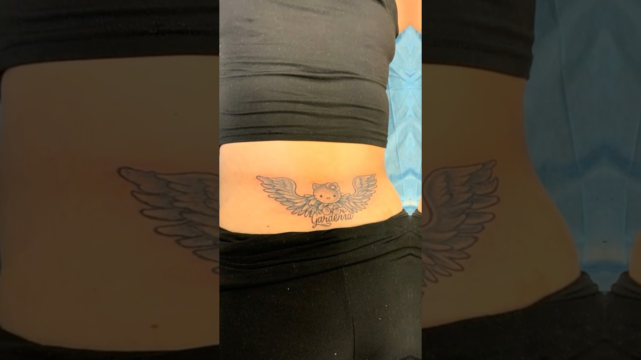 Lower back Tattoo #Hellokitty #ink #Lowerback #Tattoo #Theinkmantle #Shop