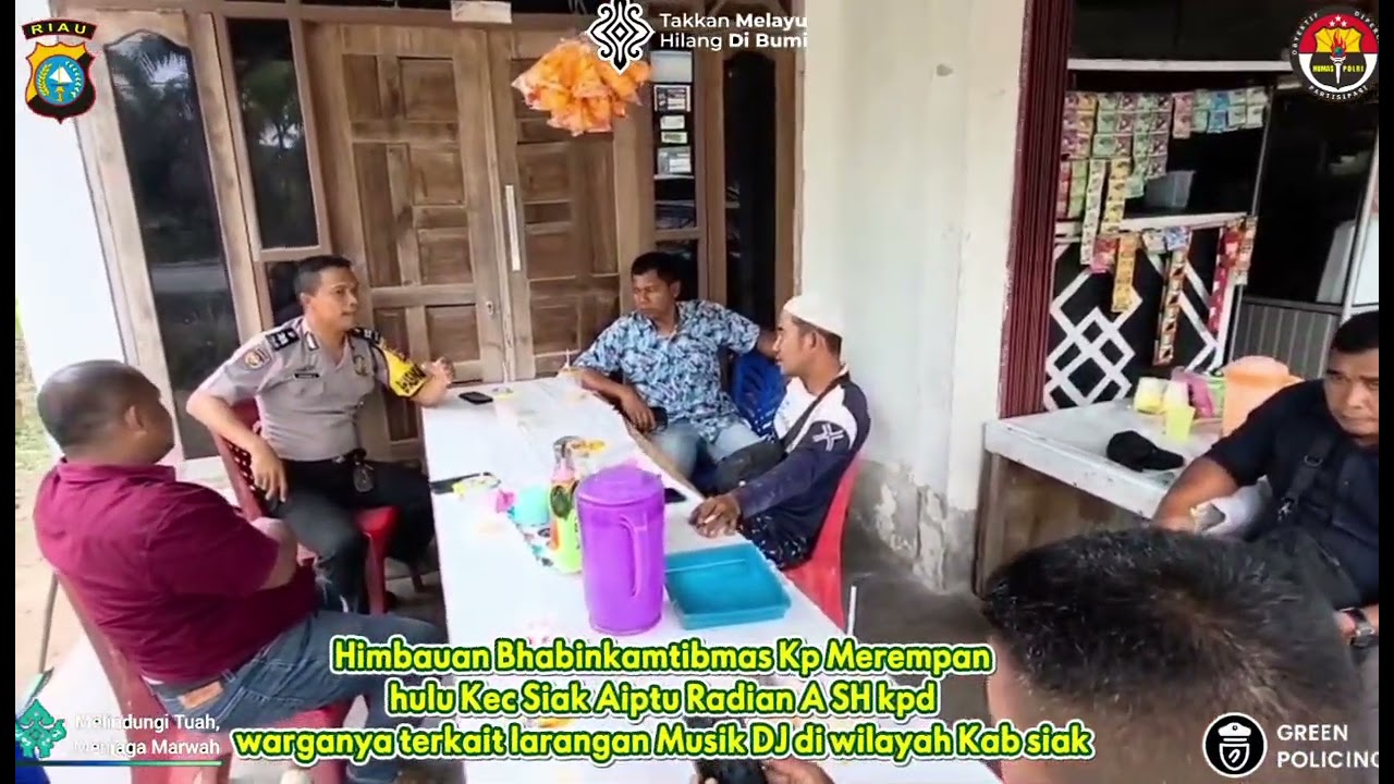 Bhabinkamtibmas Polsek Siak Polres Siak Sambang Warga Sampaikan Pesan Kamtibmas 