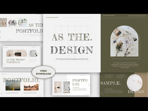 🔴Aesthetic Portfolio PPT Template #1 | Free Download PPT | Slides Tech