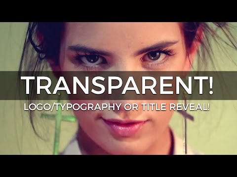 Transparent Logo/Typgraphy OR Title Reveal! - After Effects Tutorial!