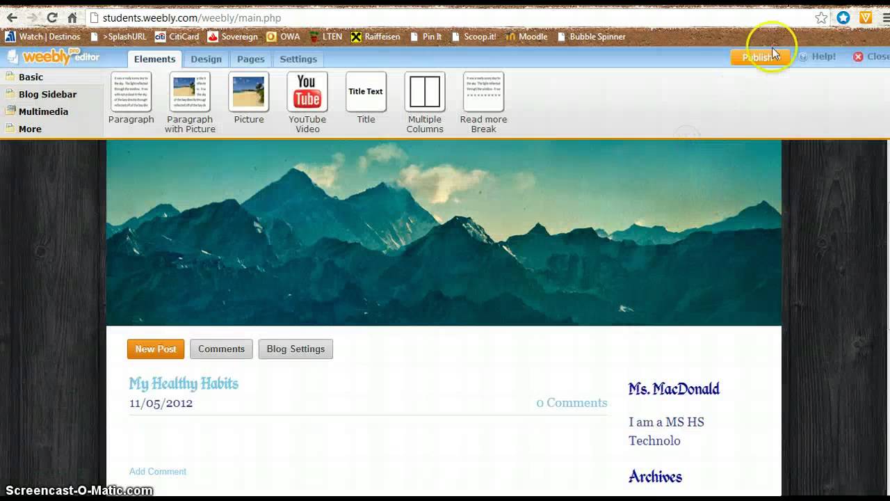 Putting PPT in Weebly