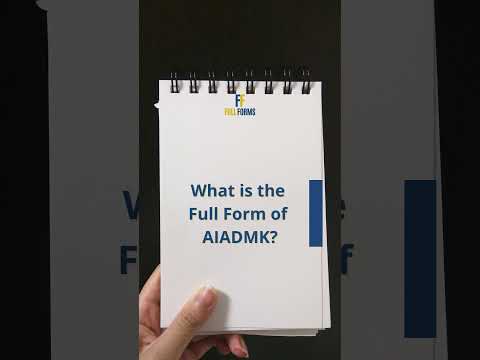 What is the Full Form of AIADMK? | AIADMK की फुल फॉर्म क्या है? #shorts #fullforms