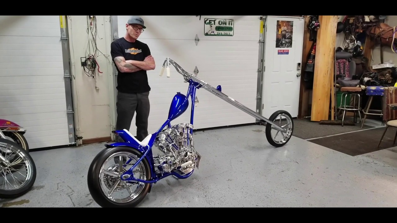 Long Fork Harley-Davidson Chopper Has Fully Exposed Shovelhead Engine ...