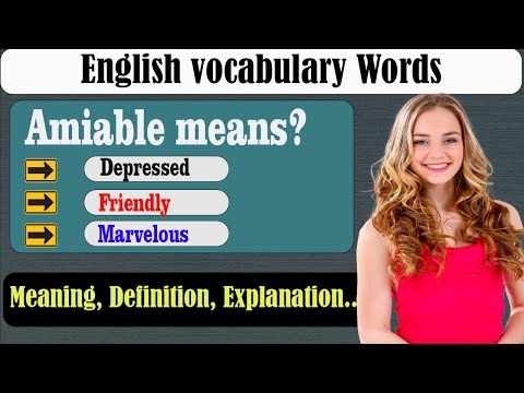 What does Amiable mean? | What is Amiable ? | Amiable meaning in English | English Grammar
