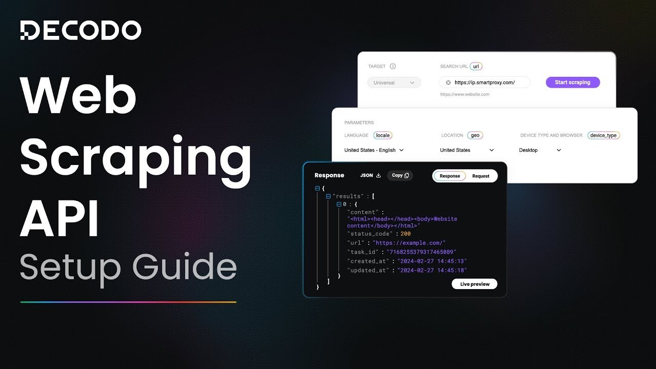How to Set Up and Use Web Scraping API | Decodo Product Tutorial