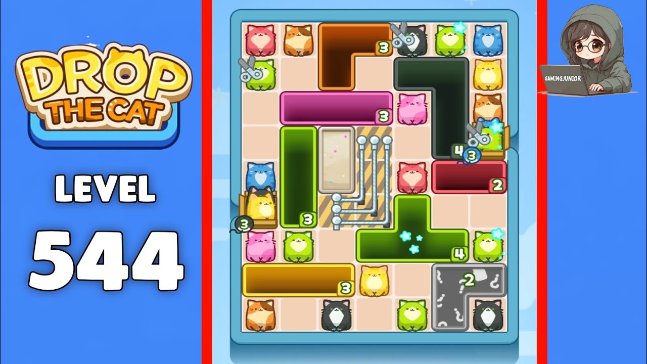 Drop The Cat level 544 solution