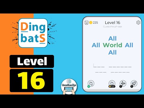 Dingbats Level 16 All All World All All Walkthrough