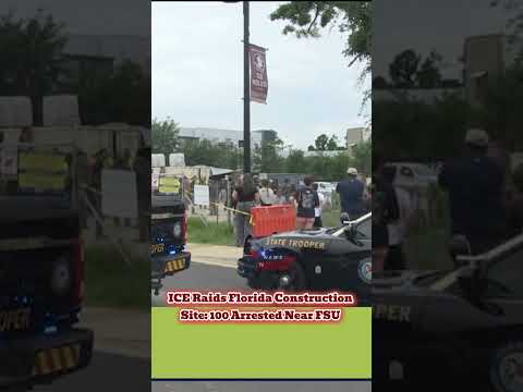 ICE Raids Florida Construction Site: 100 Arrested Near FSU 🏗️🚨 #ImmigrationRaid #FloridaNews